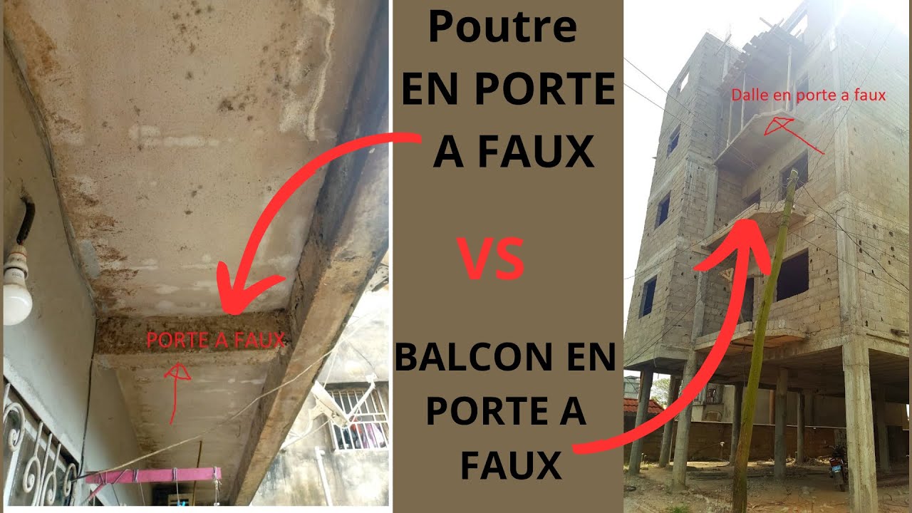 Quel est la difference en une poutre en porte a faux et une dalle en ...