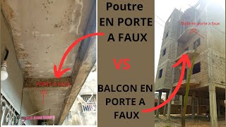 Quel est la difference en une poutre en porte a faux et... | Doovi