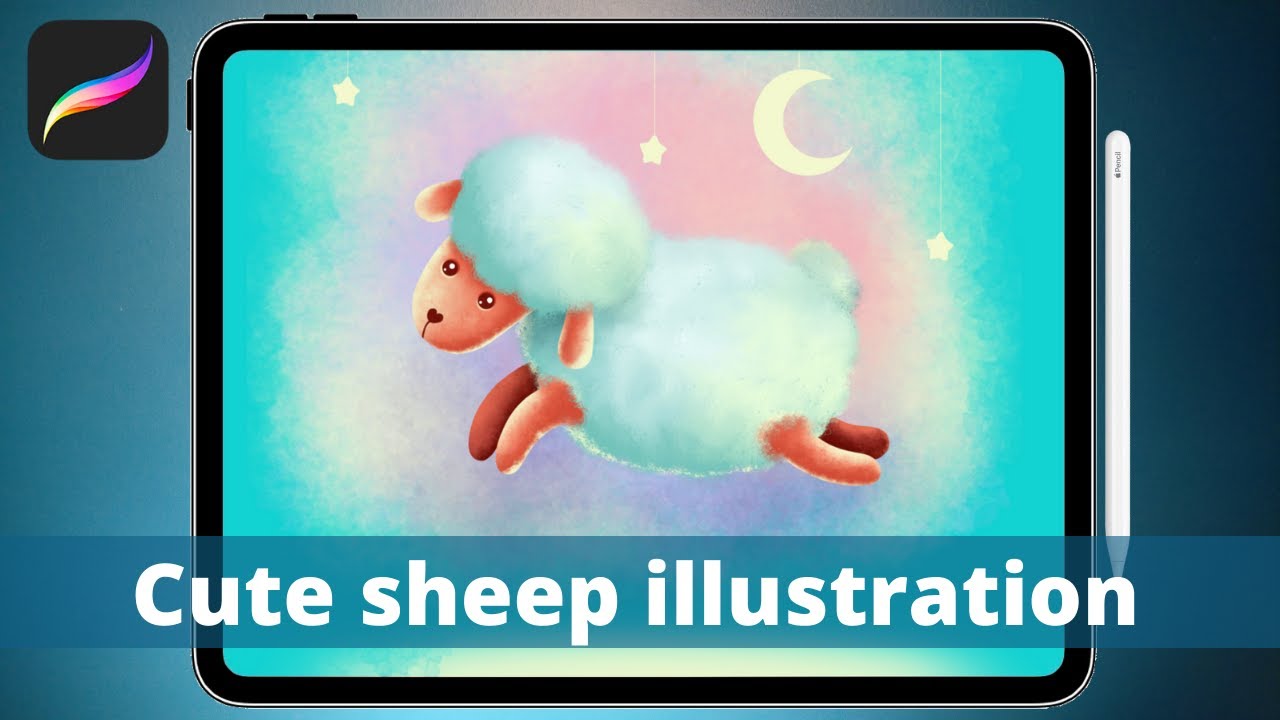 Draw This Cute Sheep With Me - Easy Procreate Tutorial - YouTube