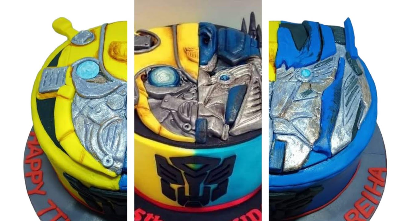 Transformer cake | Bumblebee Cake | Optimus Prime cake - YouTube