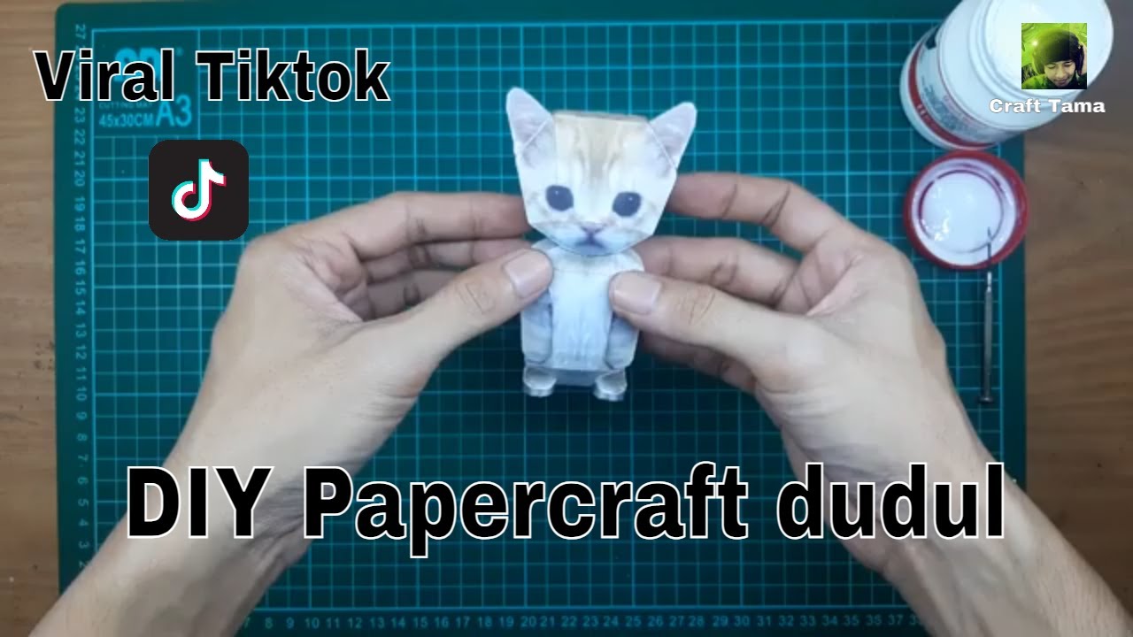 DIY Papercraft Dudul Kucing Viral Tiktok - YouTube
