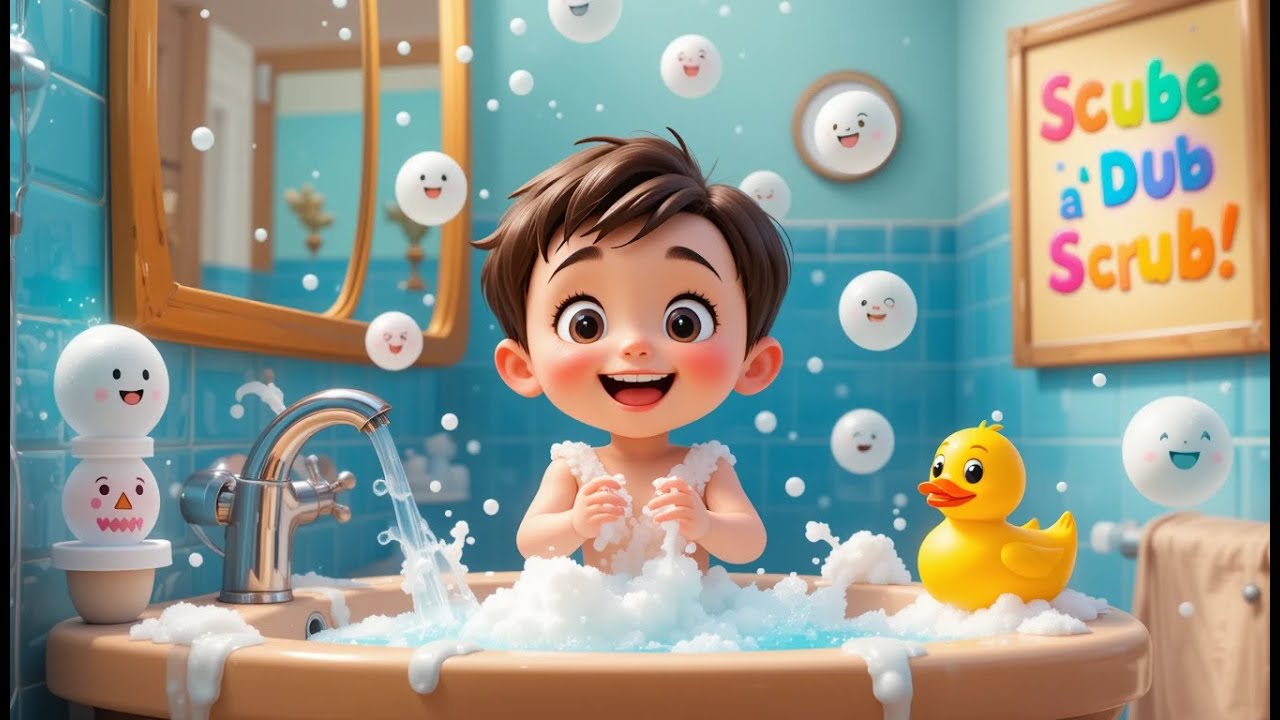 Rub-A-Dub Scrub | Fun Hadwashing For Kids | Nursery Rhymes | Panda ...