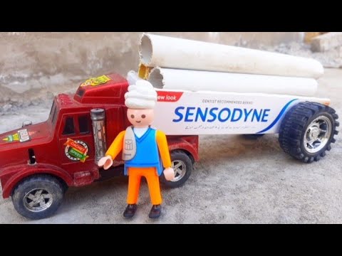 DIY/Craft Pipe Truck Toy truck can carry heavy pipes, - YouTube