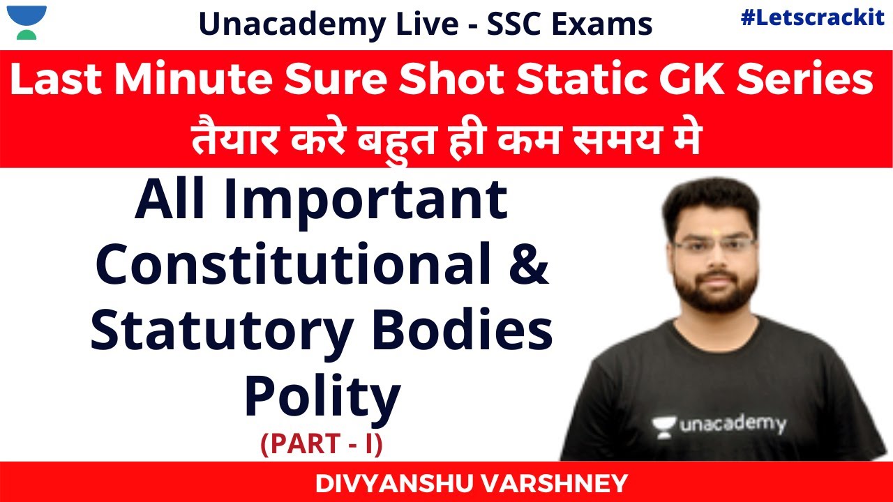 All Important Constitutional & Statutory Bodies Polity में हर साल SSC ...