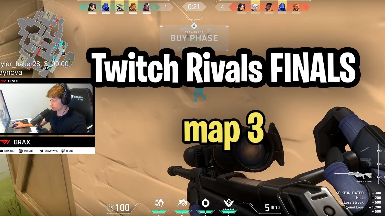 T1 BRAX POV - $200K TWITCH RIVALS TOURNAMENT (VALORANT) - YouTube