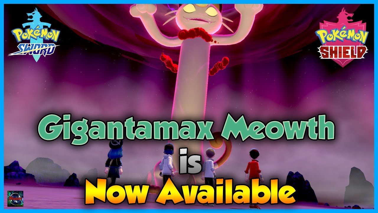 Gigantamax Meowth Is Now Available in Pokémon Sword & Shield - YouTube