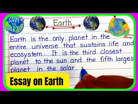 Earth Essay writing in English/Essay writing About our Planet Earth in ...