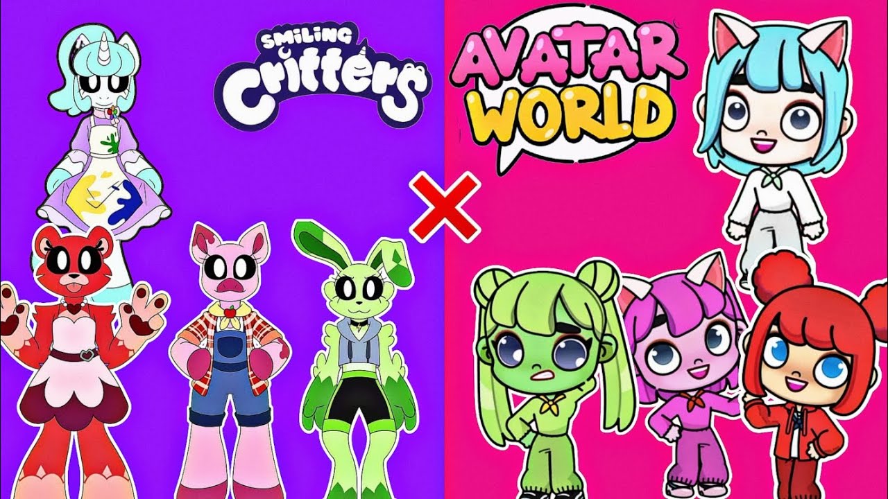 4 smilling Critters character cosplay 🥰 ️ Avatar world 🤭🥰 🌎 ...