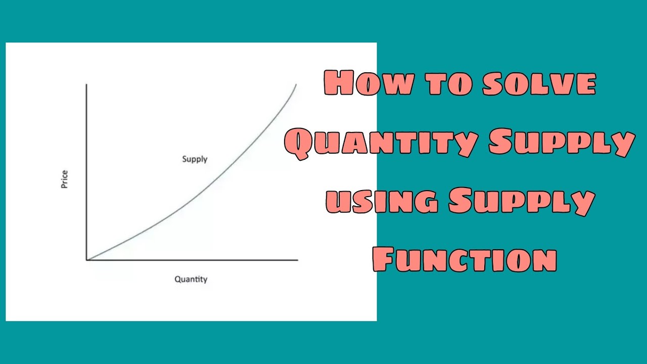 Supply Function |How to solve Quantity Supply using Supply Function ...