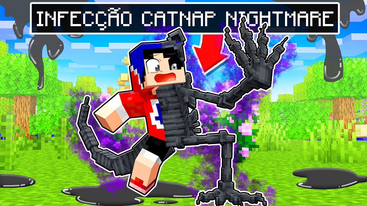 Sobrevivendo a INFECÇÃO CATNAP NIGHTMARE no Minecraft - YouTube