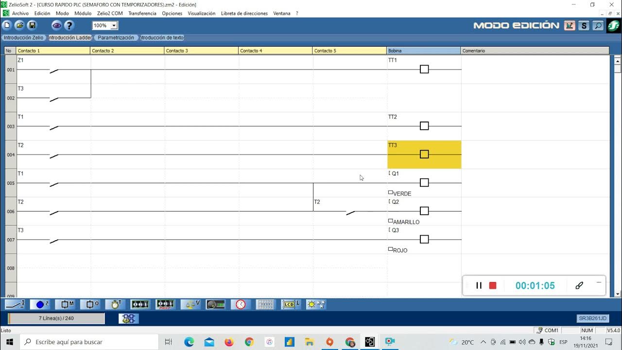 Semáforo PLC Temporizadores - Zelio Soft 2. - YouTube