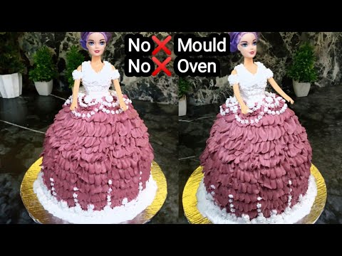 Doll Cake l How to make doll cake at home l Barbie Doll Cake Tutorial ...