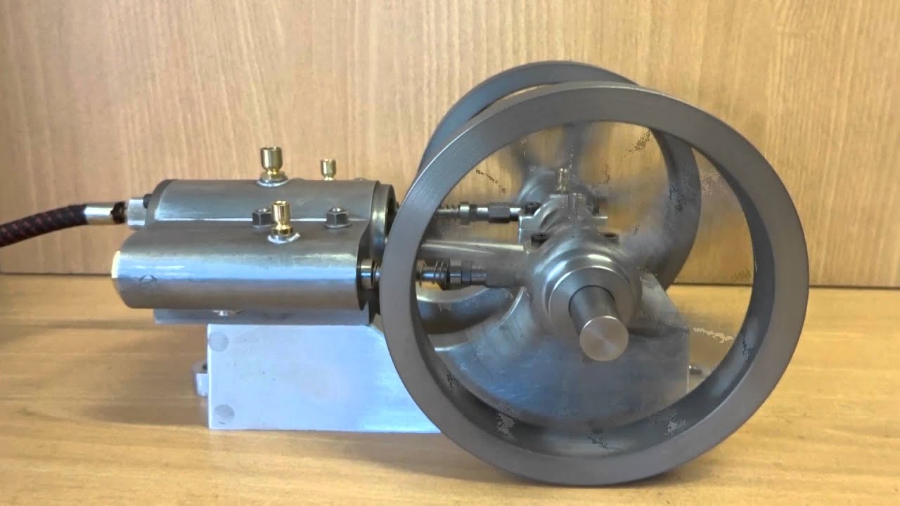 Jowitt Poppet valve engine test run - YouTube