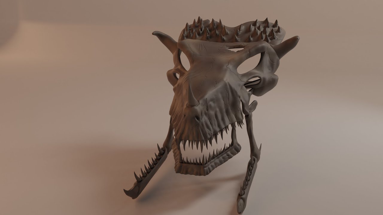 Alien Skull model test render (Predator Triceratops mixed with a ...