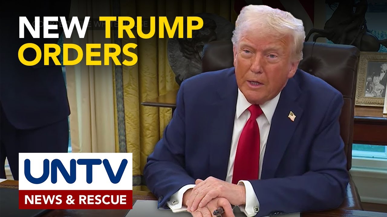 US Pres. Donald Trump, pinirmahan ang panibagong hanay ng executive orders - YouTube