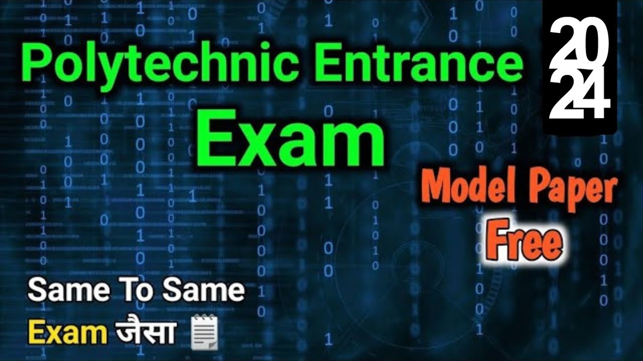 Polytechnic Entrance Exam Model Paper 2024 In Hindi And English Pdf ...