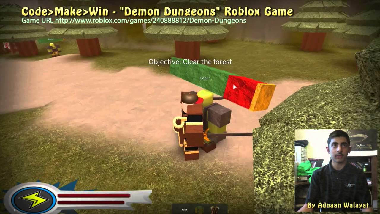 Code Make Win - Demon Dungeons Roblox Game - Sheffield Coding - YouTube