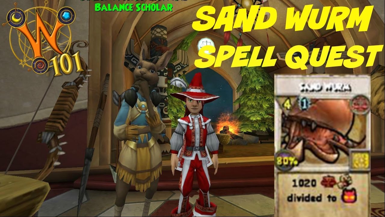 Wizard101: Level 118 Balance Sand Wurm Spell Quest! - YouTube