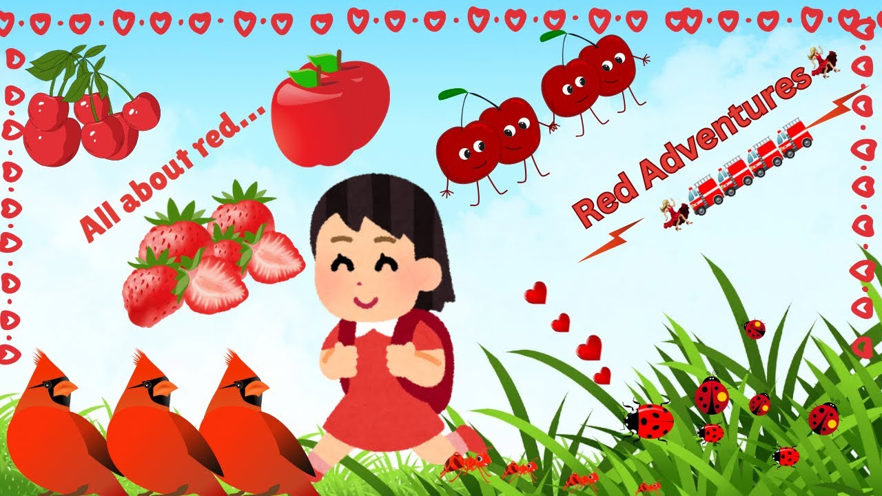 Learn red colour …All about red …educational video for kids - YouTube