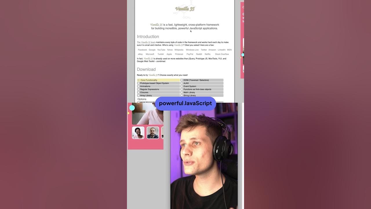 NOVO FRAMEWORK: Vanilla JS - YouTube