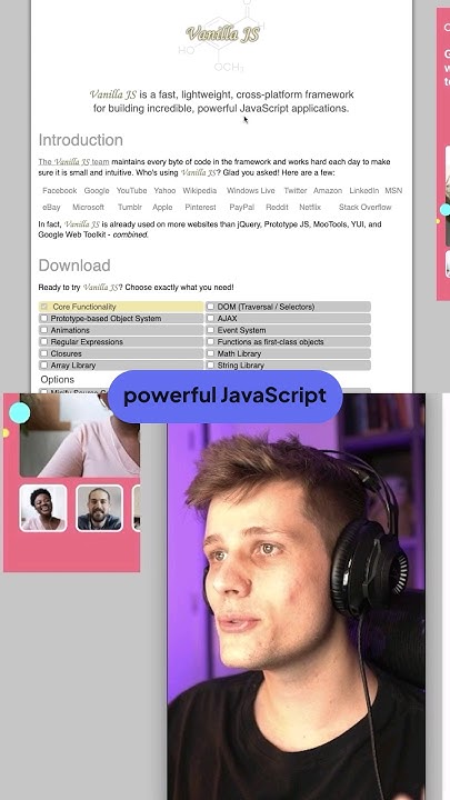 NOVO FRAMEWORK: Vanilla JS - YouTube
