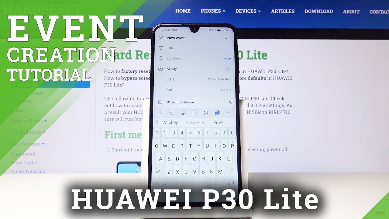 How to Plan an Event in Huawei P30 Lite - Use Calendar - YouTube
