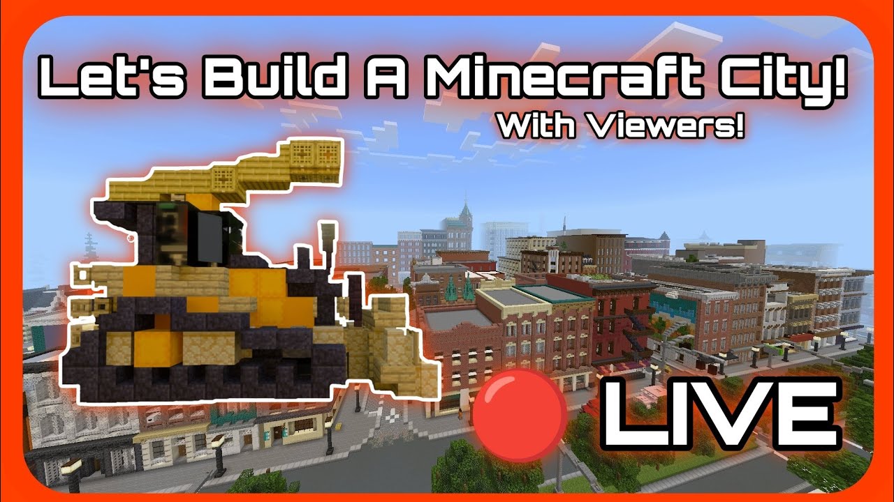 Building A Minecraft City Realm With Viewers LIVE! Join on Minecraft ...