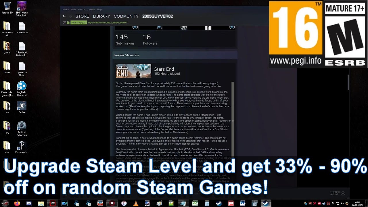 Upgrade Steam Level and get 33% - 90% off on random Steam Games! - YouTube