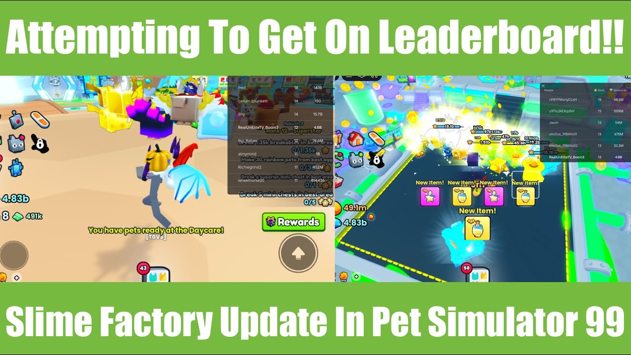 Slime Factory Update Vlog In Pet Simulator 99 - YouTube