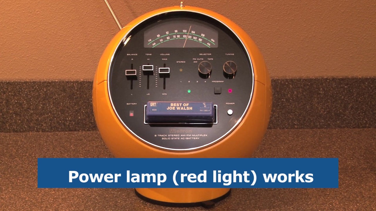 Yellow Weltron 2001 AM/FM 8 Track Stereo Tape Player/Multiplex Radio ...