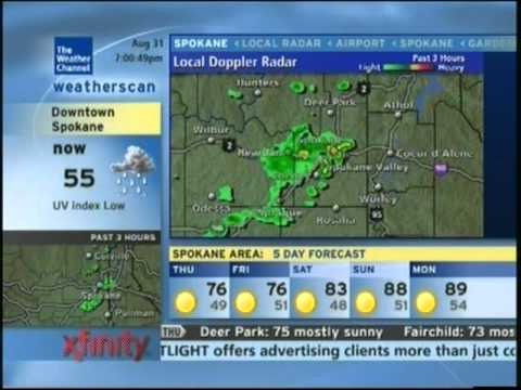 The Weather Channel and Weatherscan reporting a heavy thunderstorm in ...