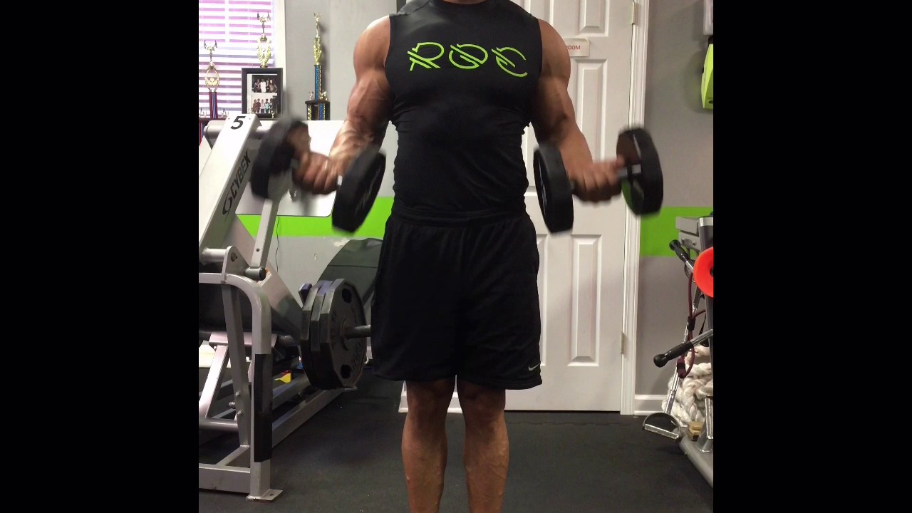 DB arm bicep curls - YouTube