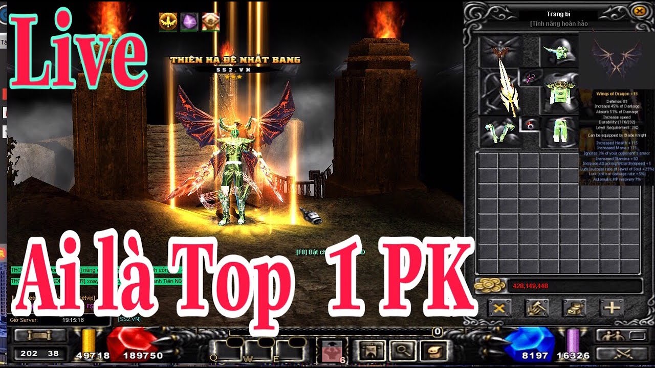 Mu Online Mới Open | #39 Giải Đấu PK Class DK ( Dark Knight ) Binh Bất ...