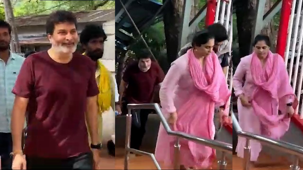 Director Trivikram Srinivas With His Wife Soujanya and Son Rishi Visits ...