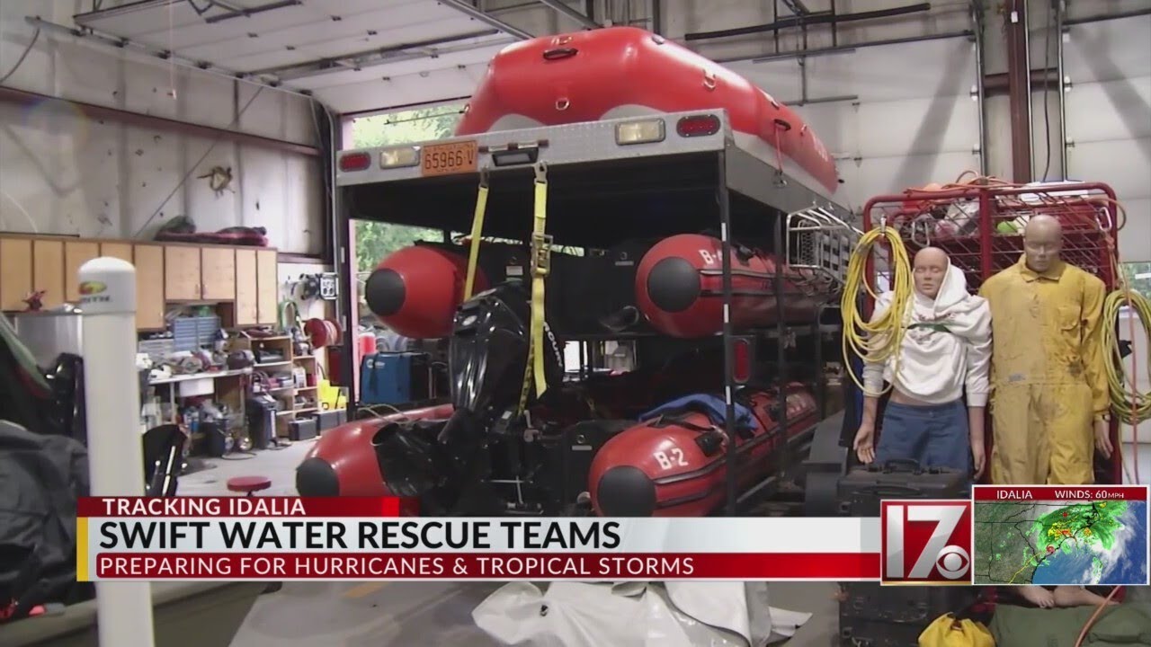 Swift water rescue teams preparing for hurricanes and storms - YouTube