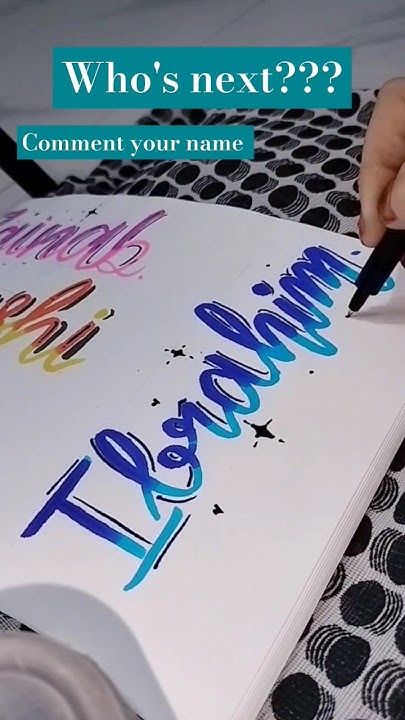 how to write name in calligraphy #shorts #shortvideo #calligraphy # ...