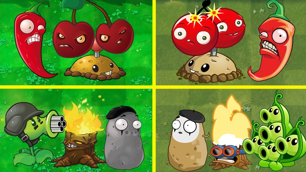 Random 13 Team 3 Plants PVZ 1 vs PVZ 2 - Which Version Will Win? - YouTube