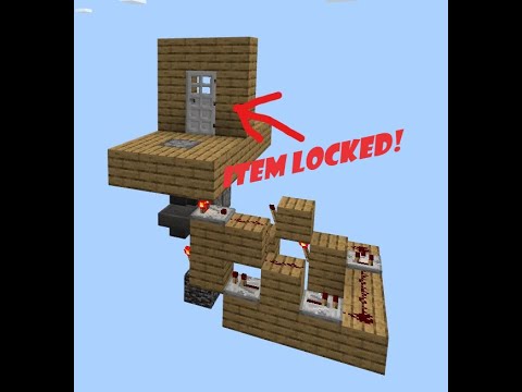 how to make a item locked door in Minecraft bedrock - YouTube