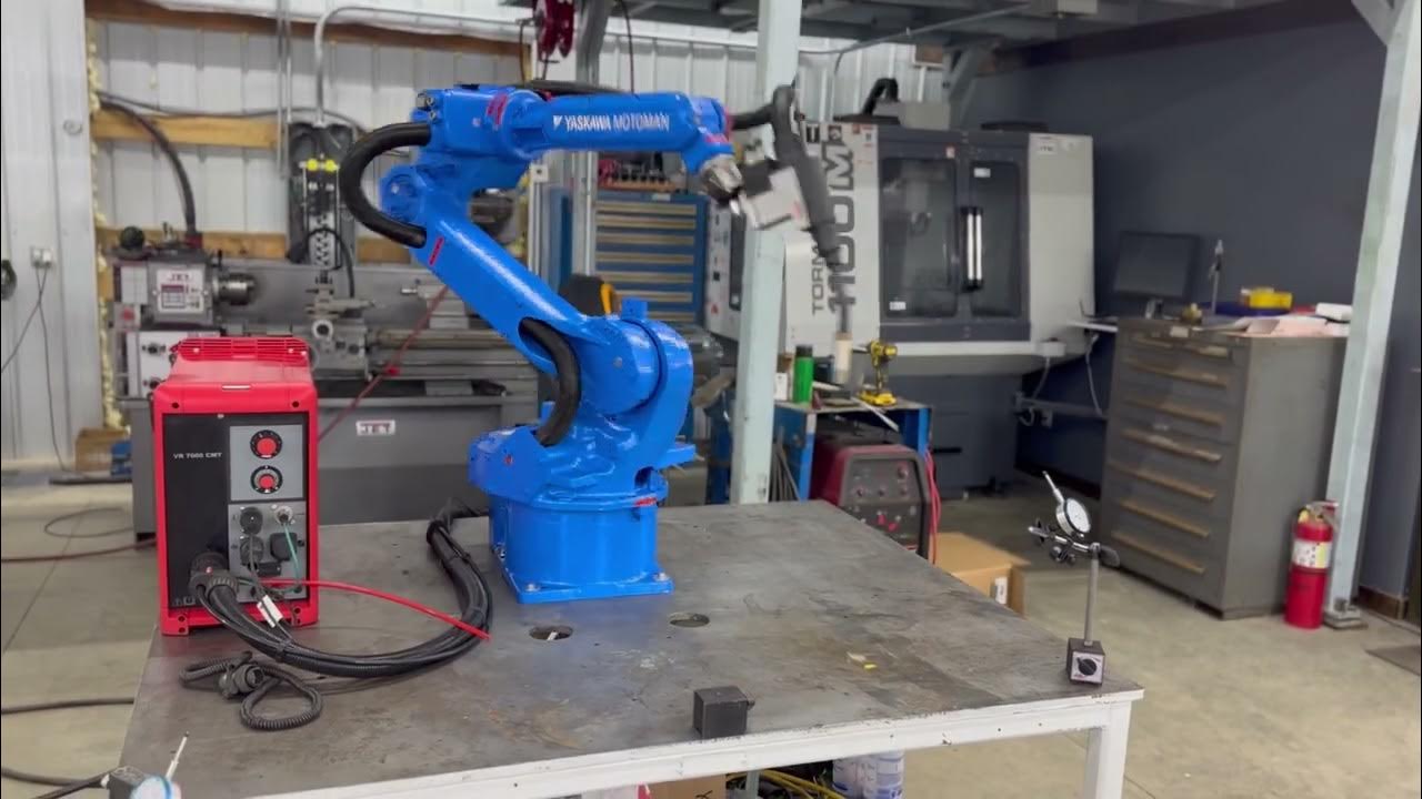Motoman MH6 Welding Robot with Fronius 3200 CMT Welding System - YouTube