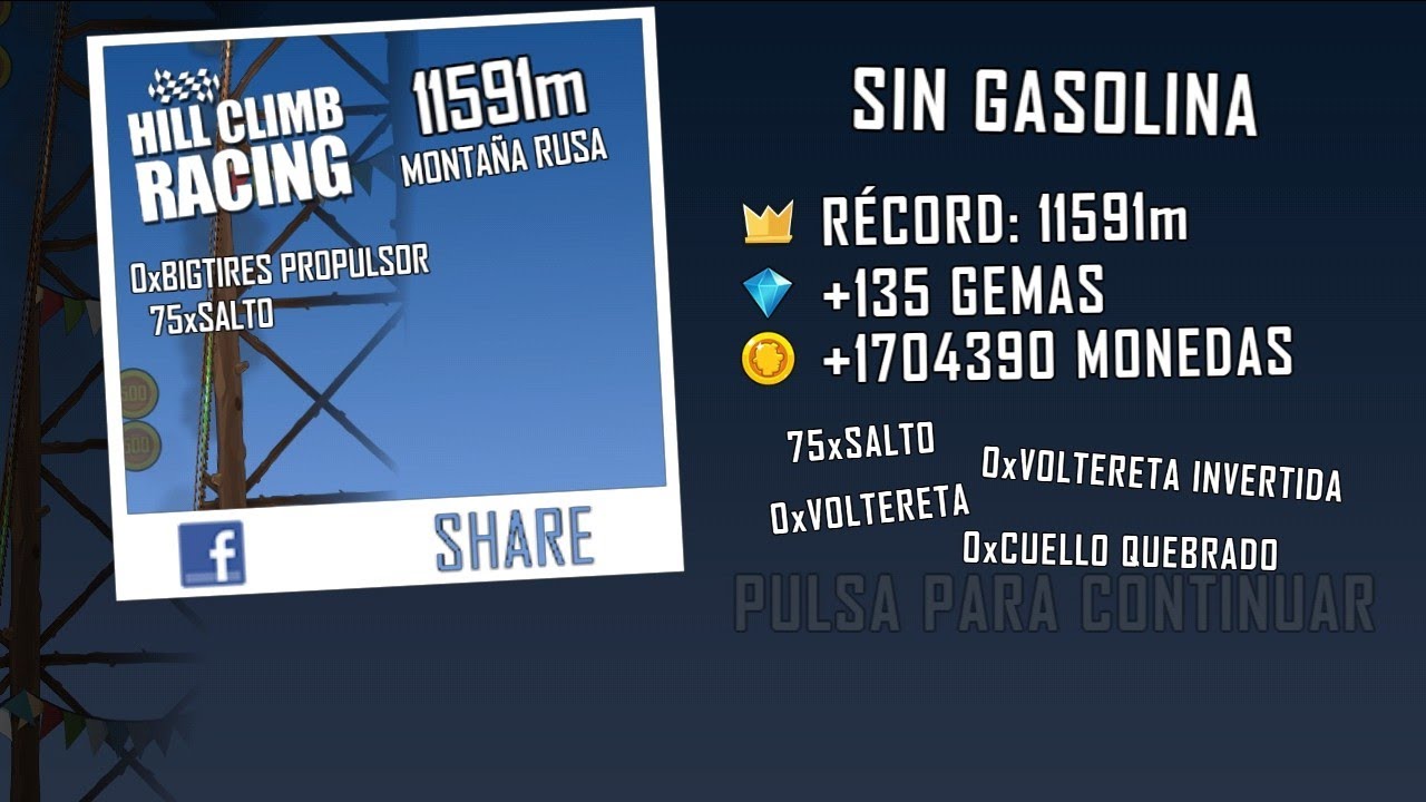 Hill Climb Racing - Garage + Roller Coaster 11591m (full run) - YouTube