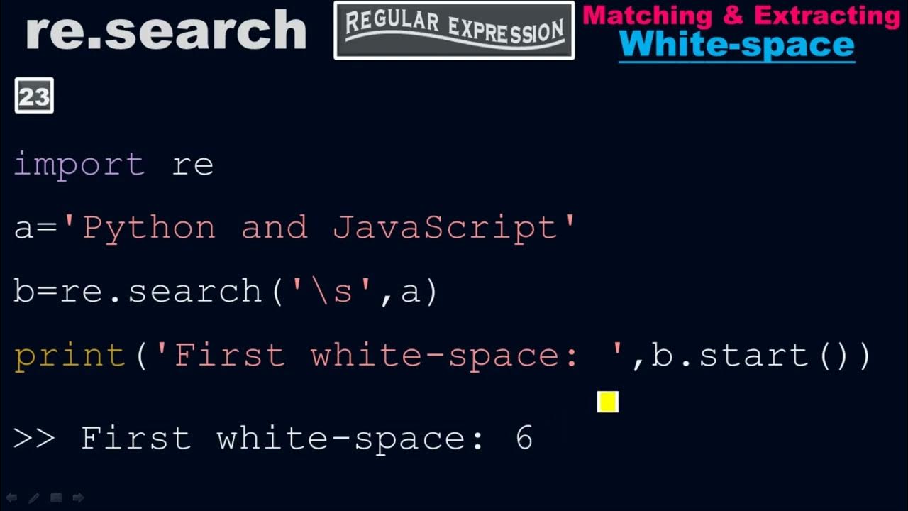 Regular expression for white-space with re.split function - Matching & Extracting - Python by # ...