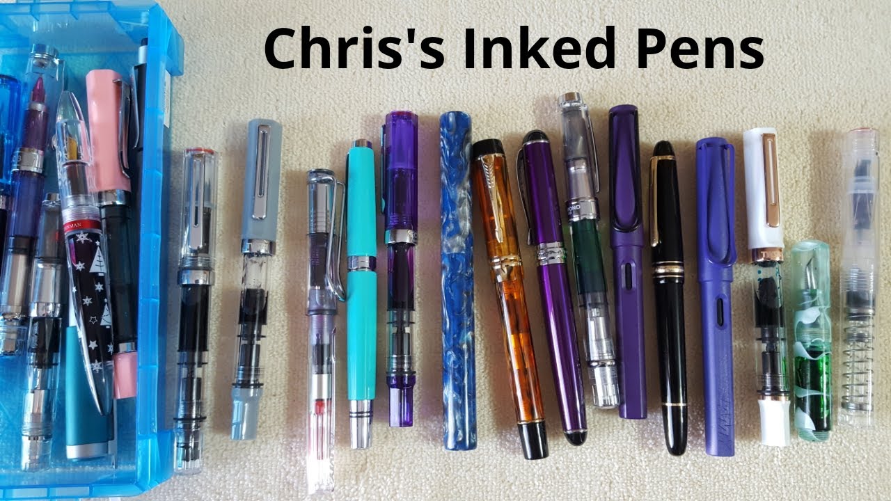 Chris' Inked Pens - the Disorganized Edition! - YouTube
