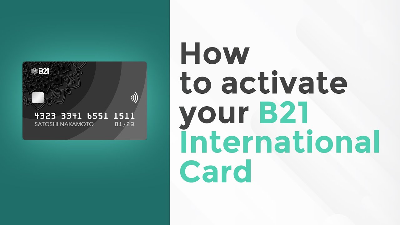 How to activate your B21 International Card - YouTube