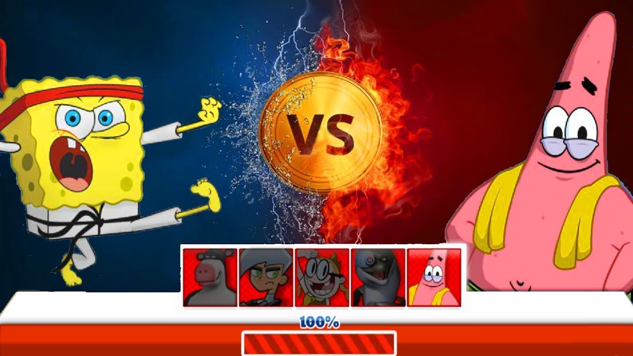 Spongebob Squarepants vs Five Strongest Opponents│Super Brawl 2 X Reef ...