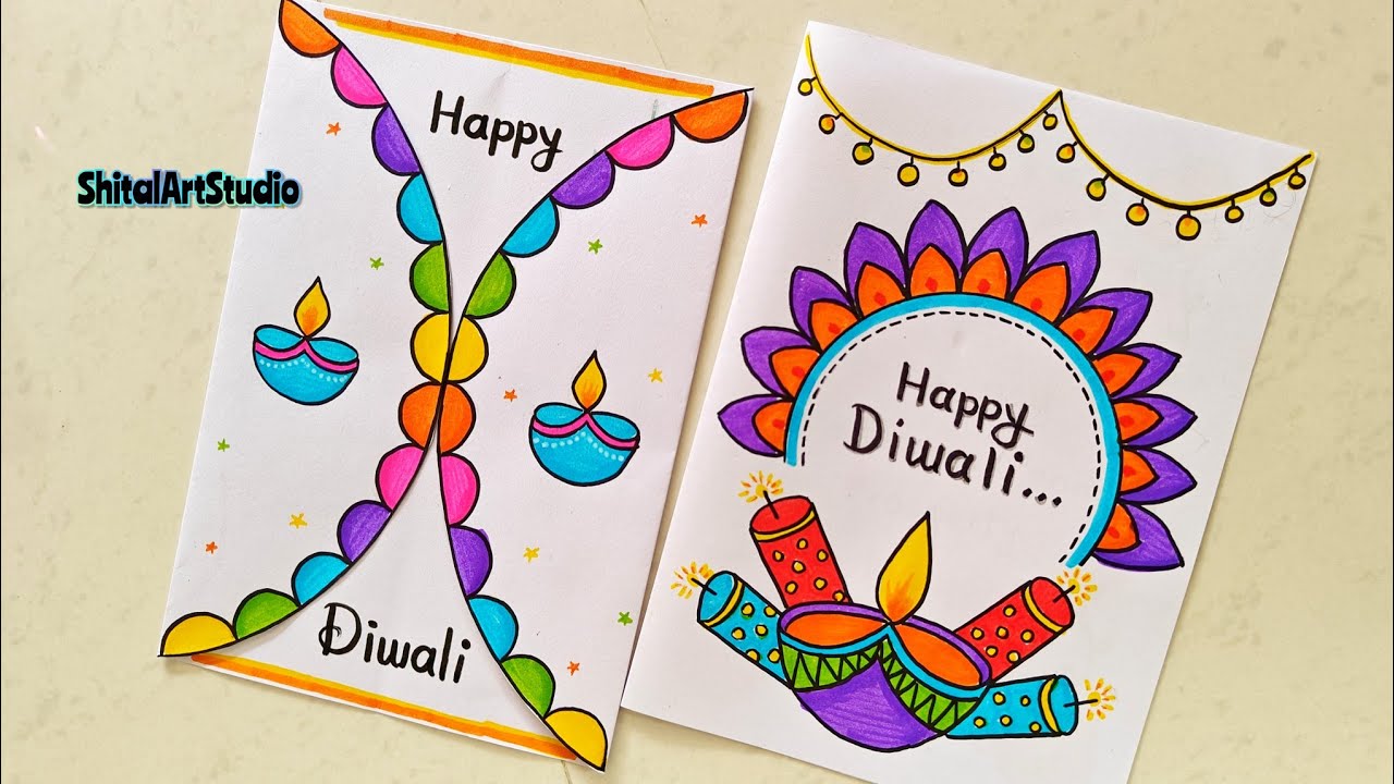 Diwali Homework Decoration/Diwali Project/Diwali Card Drawing/Project ...