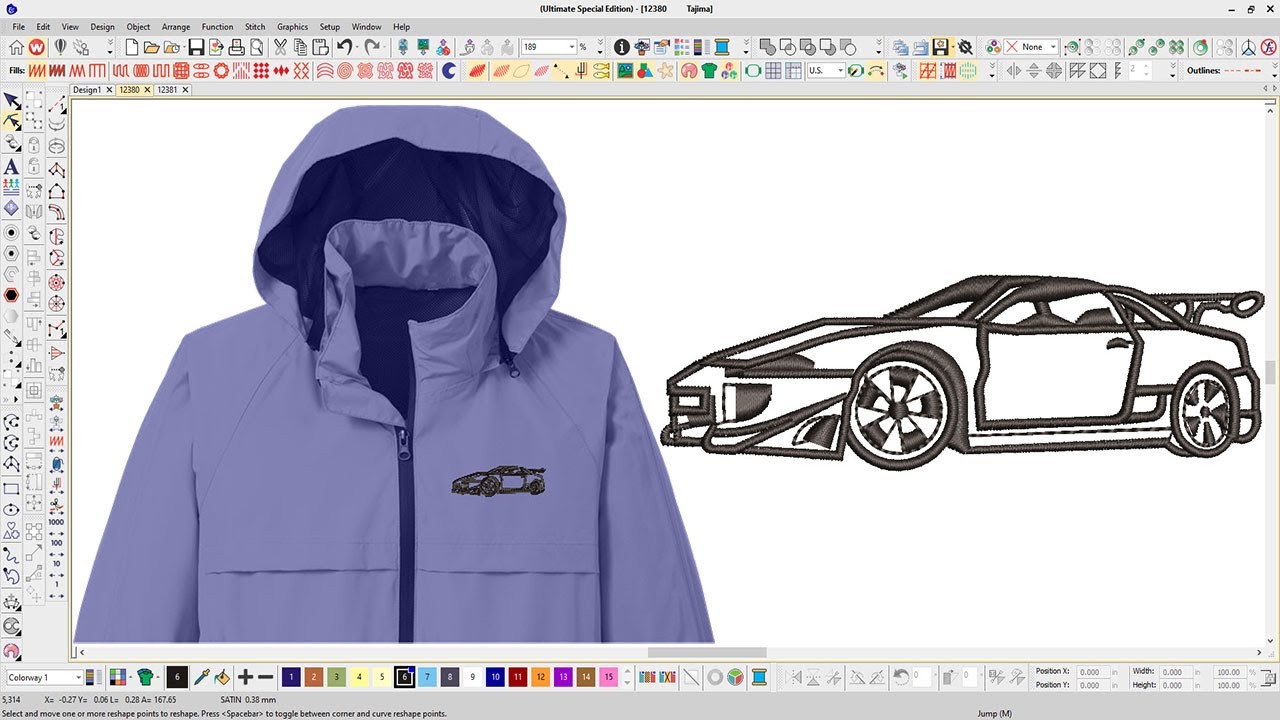 Noble M12 Car Embroidery logo for Jacket - YouTube
