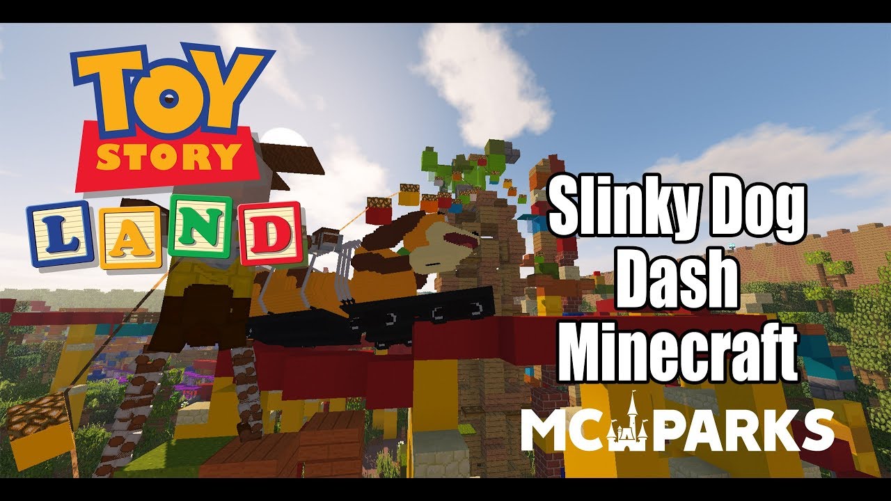 Slinky Dog Dash Minecraft | MCParks | Walt Disney World - YouTube