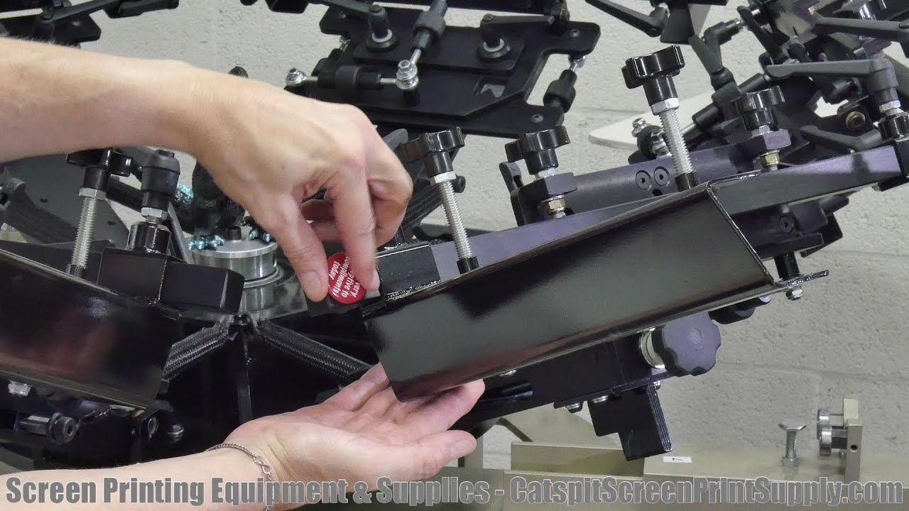 AWT Rototex Manual Screen Printing Press: The Old Magnet Test - YouTube