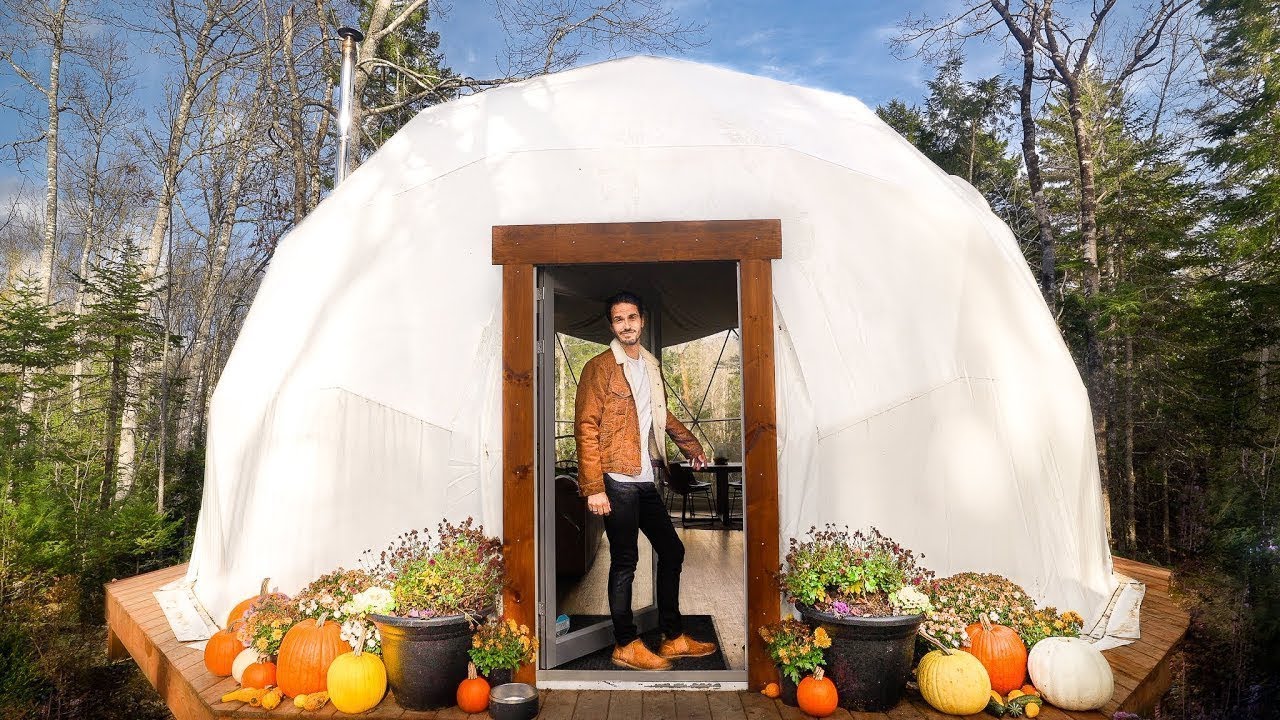 Inside Small Geodesic Dome Home