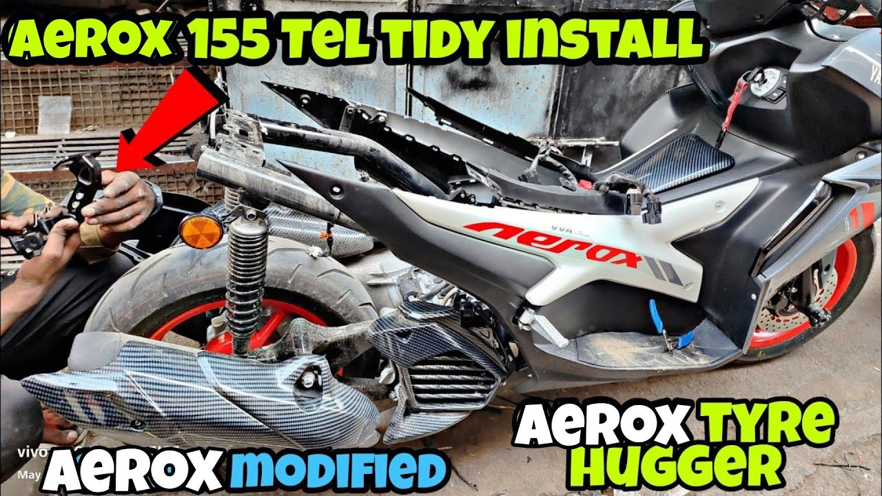 yamaha aerox 155 modified | Yamaha aerox 155 tail tidy installation ...